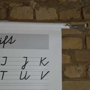 Cursive German Alphabet, Letters: Original Vintage 1990s Large School ...