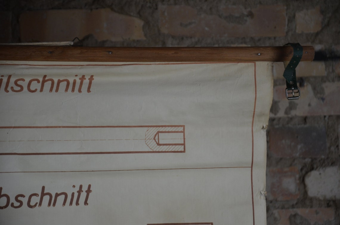 Cross-sections in Technical Drawings, Engineering: Original Vintage ...