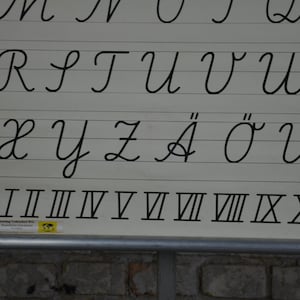 Uppercase Cursive Alphabet: Original Vintage 1970s Small School Wall ...