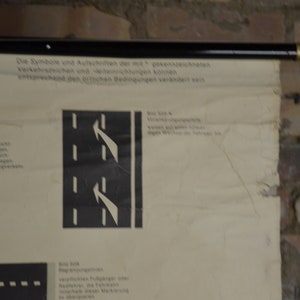 Road Markings: Original Vintage 1960s German Educational Poster School ...
