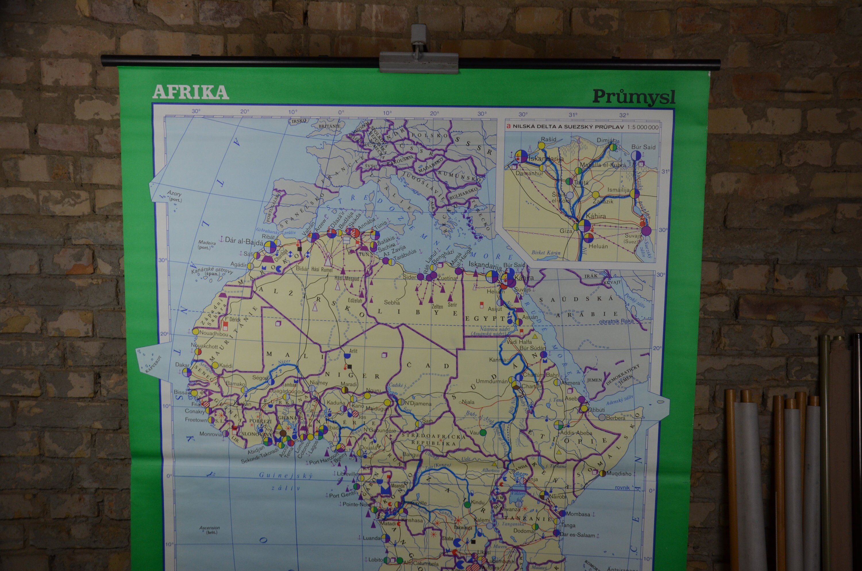 Industries of Africa 1980s Map: Original Vintage Czech - Etsy