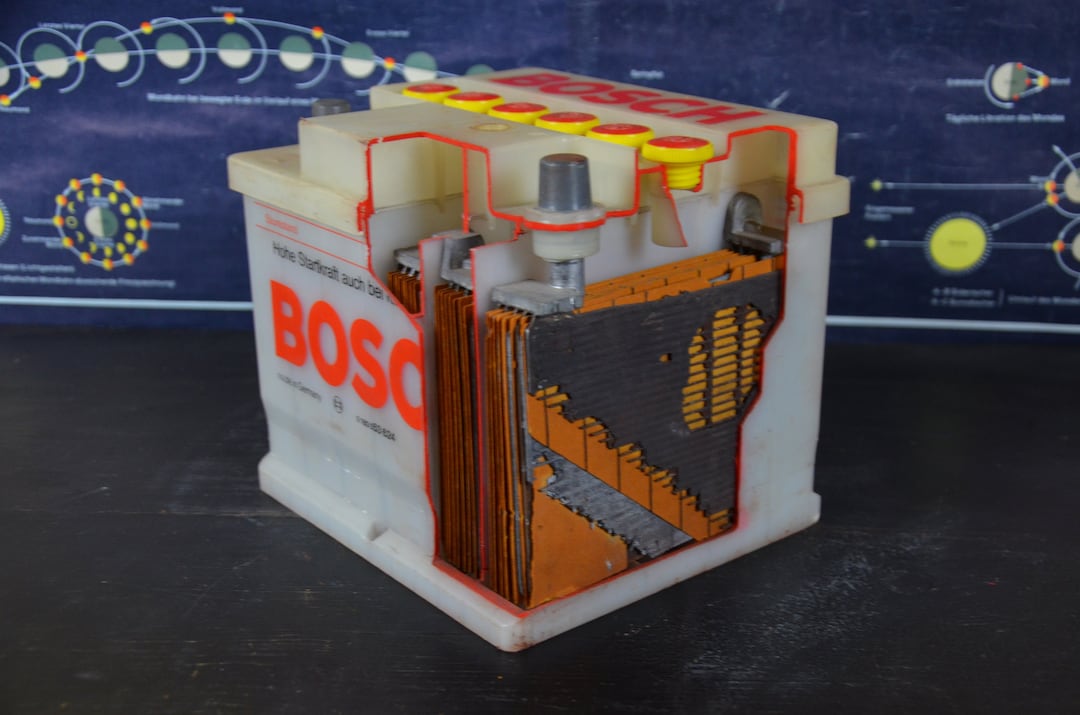 Vintage BOSCH Car Battery Cutaway Model: Original 1970s German - Etsy