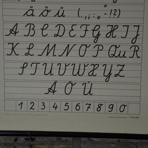 Cursive Alphabet, German Language, Letters: Original Vintage 1950s ...