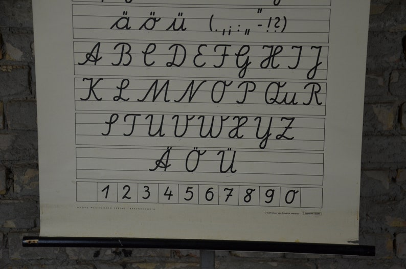 Cursive Alphabet German Language Letters: Original Vintage - Etsy