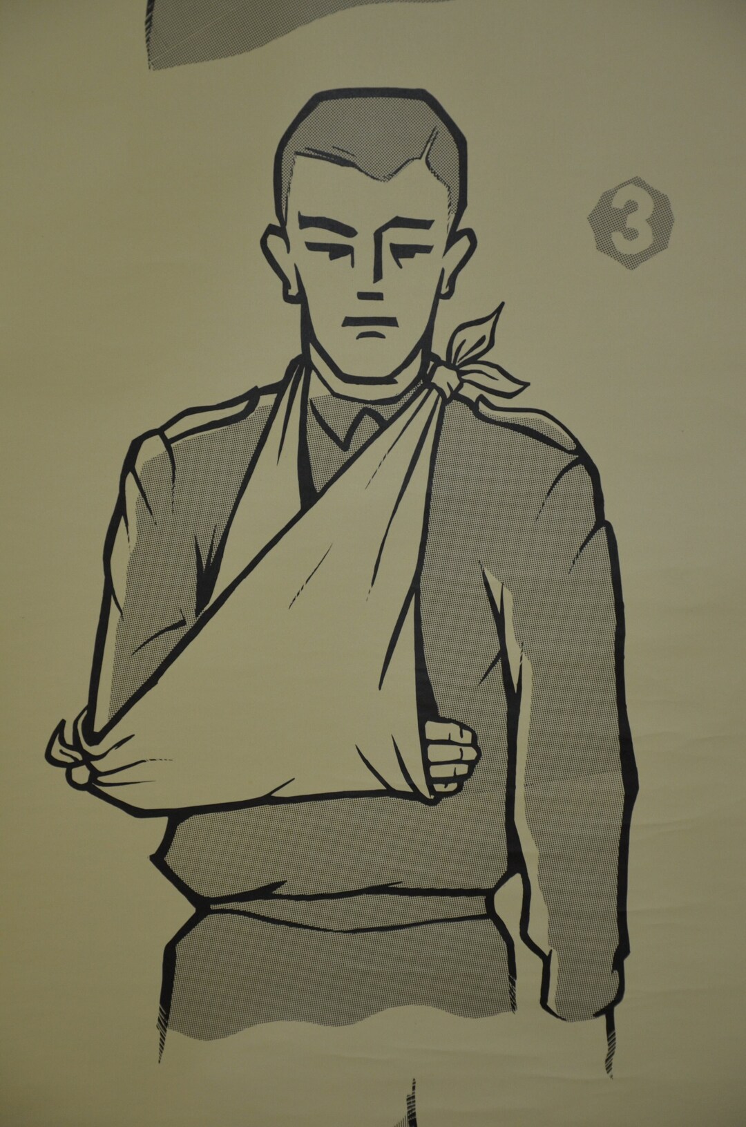 Makeshift Arm Splint, First Aid: Original Vintage 1960s German Medical ...