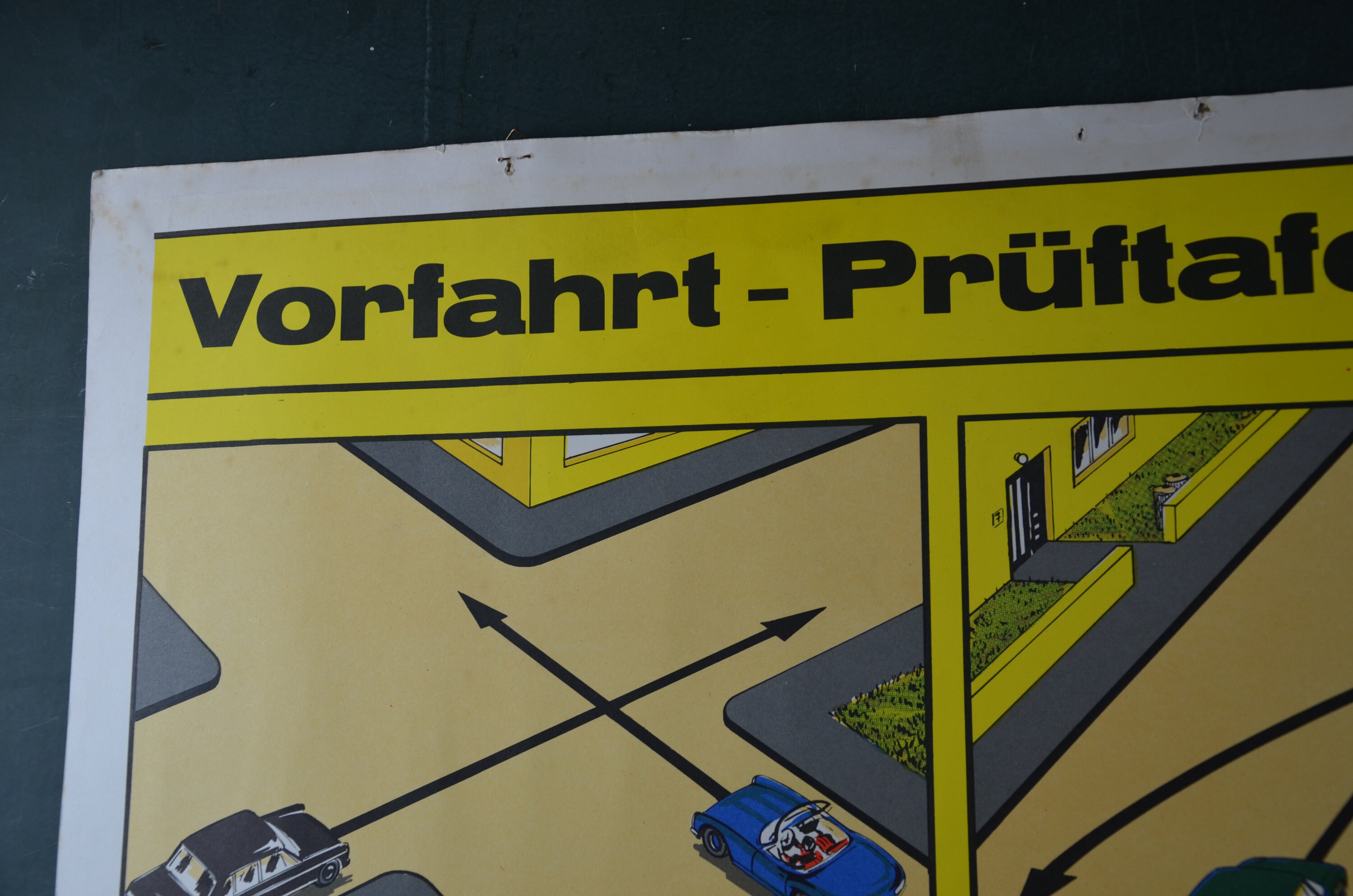 Original Vintage 1960s German Poster Driving Safety Right of - Etsy