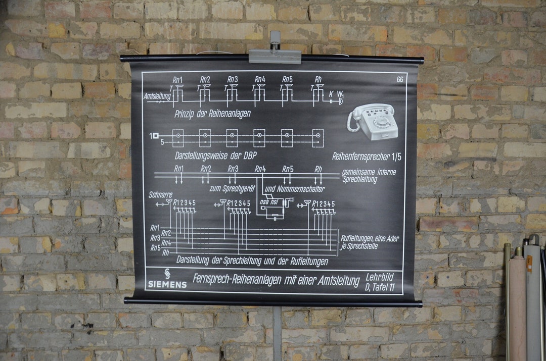 Series Telephone Circuit (trunk Line), Siemens: Original Vintage 1960s ...