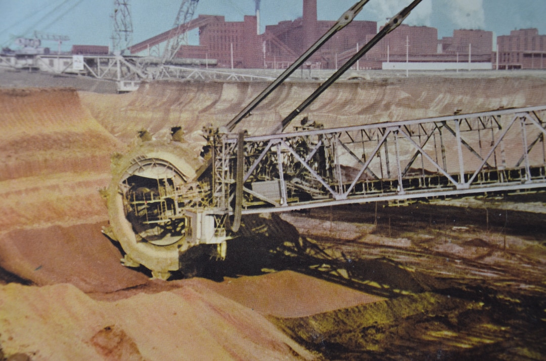 Original Vintage 1960s Colourized Photo Print Industry Mining Coal Mine ...