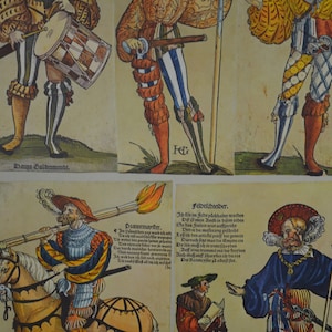 Uniform Types of Knights, Armour, Middle Ages: Original Vintage 1960s ...