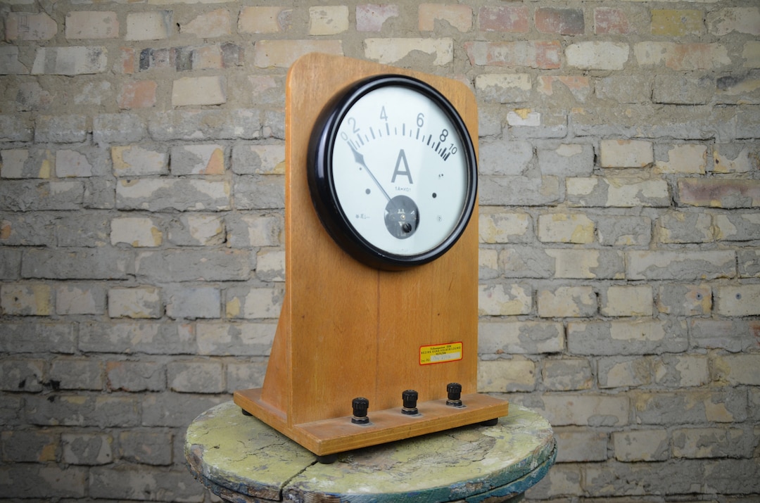 Large Antique Laboratory Ammeter: Original 1950s German Educational ...