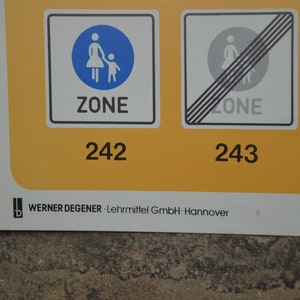 1970s Warning Road Signs, Autobahn, Germany: Original Vintage School ...