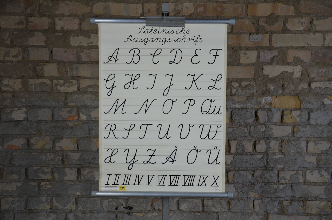 Uppercase Cursive Alphabet: Original Vintage 1970s Small, 01/21/2024