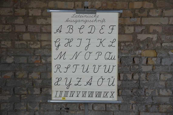 Uppercase Cursive Alphabet: Original Vintage 1970s Small - Etsy