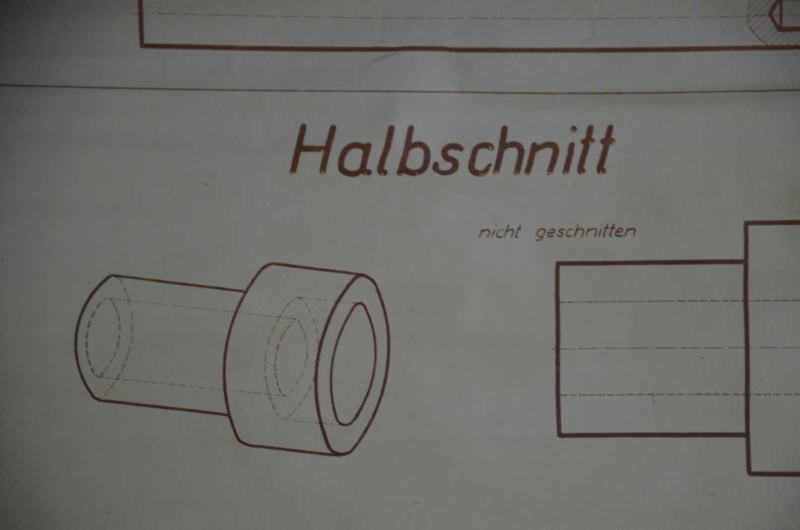 Cross-sections in Technical Drawings, Engineering: Original Vintage ...