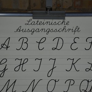 Uppercase Cursive Alphabet: Original Vintage 1970s Small School Wall ...