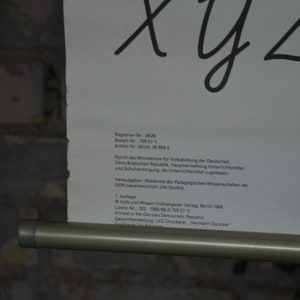 German Alphabet, Cursive Letters: Original Vintage 1980s Large School ...