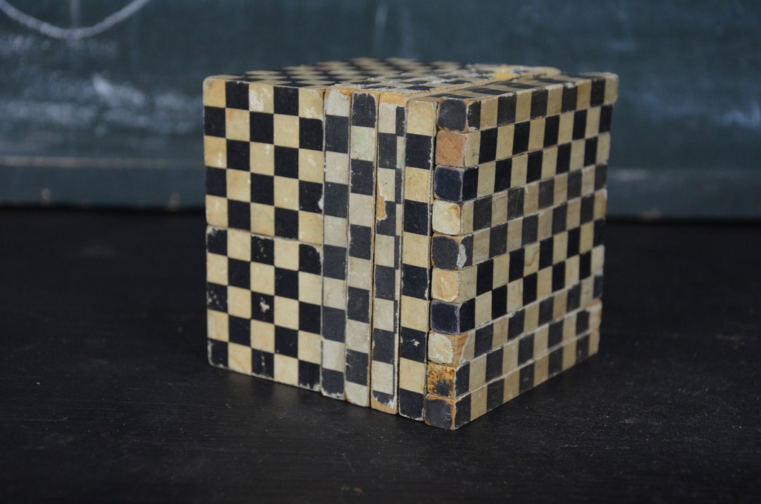 Wooden Cube, 1800s Geometric Shape Classroom Model: Original Antique ...