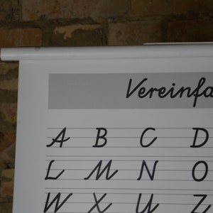 Cursive German Alphabet, Letters: Original Vintage 1990s Large School ...