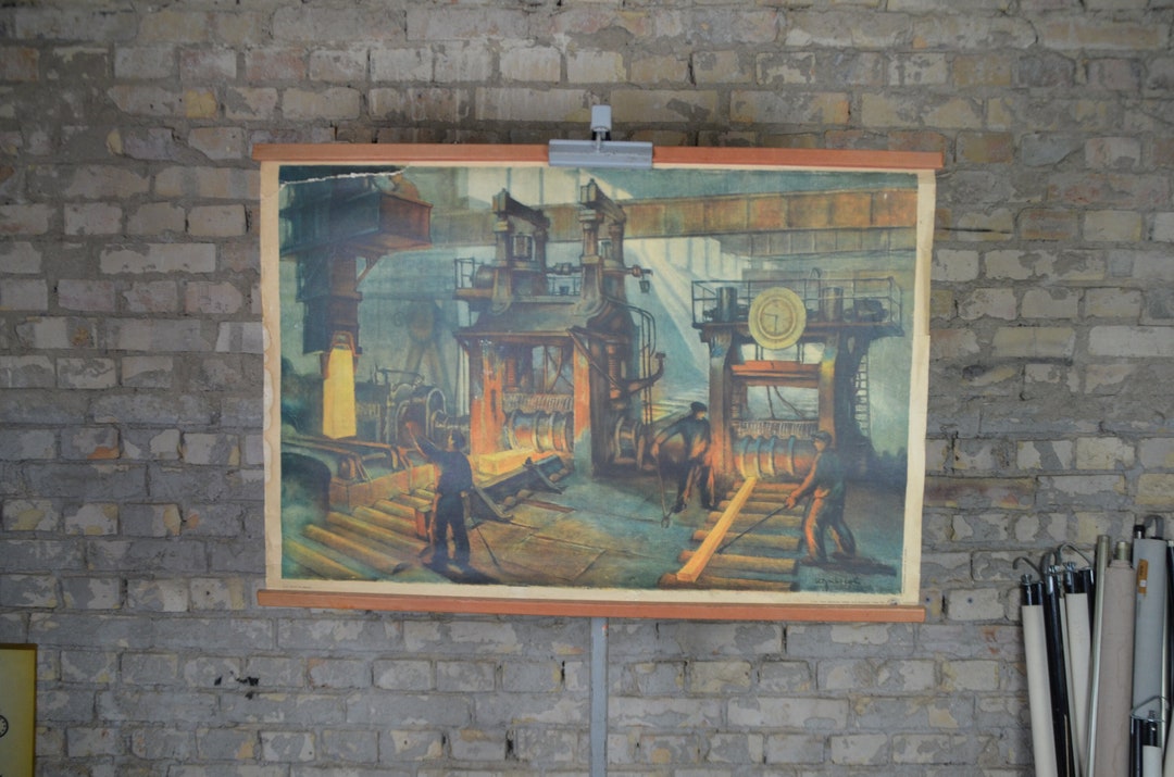 Steelworks, Steel Roll Mill: Original Vintage 1950s Czech Educational ...