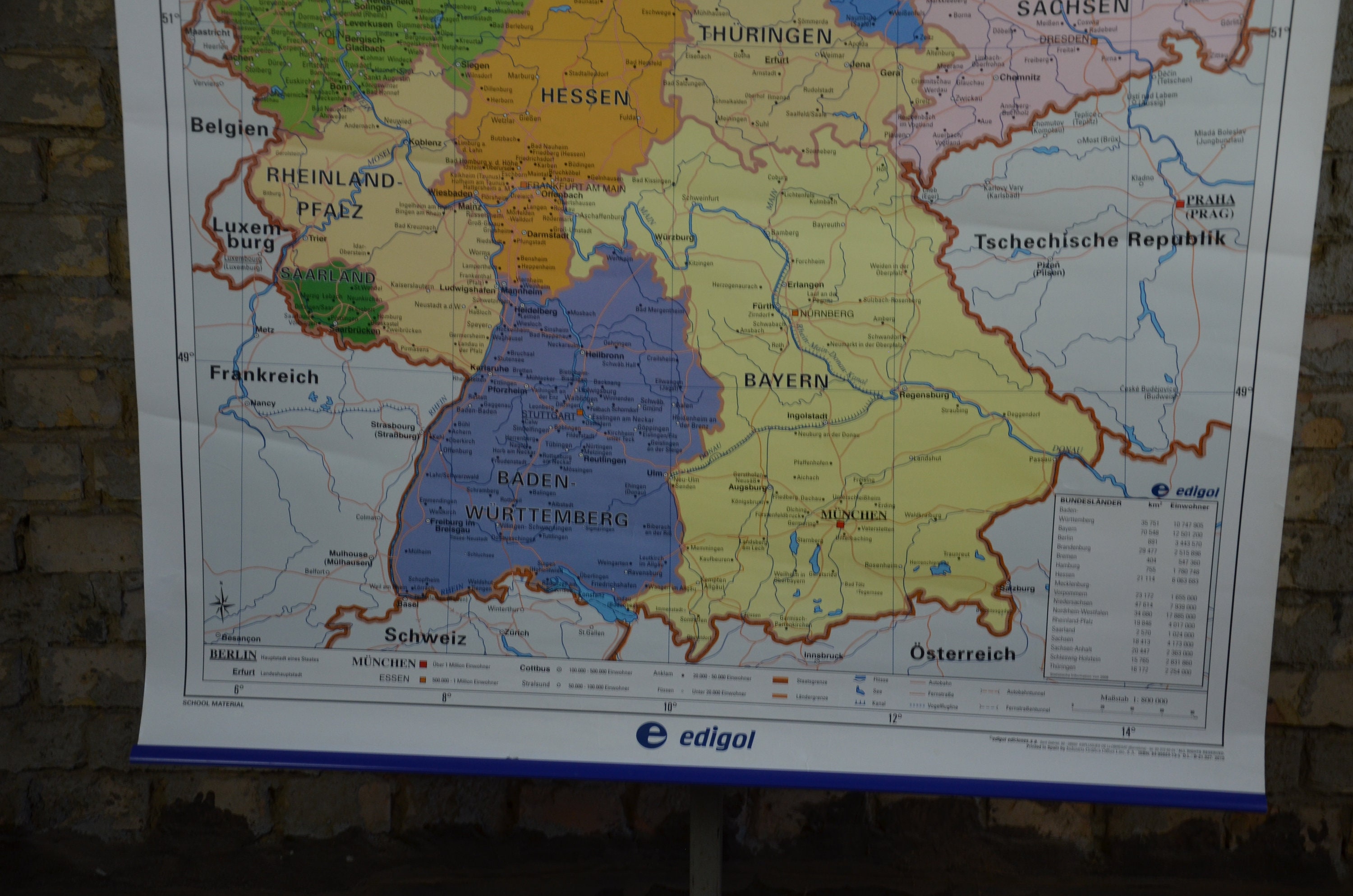 Topgraphic / Political Map of Germany: Original Vintage 2000s ...