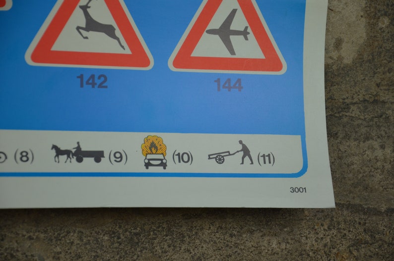 1970s Danger Road Signs Autobahn Germany: Original Vintage - Etsy