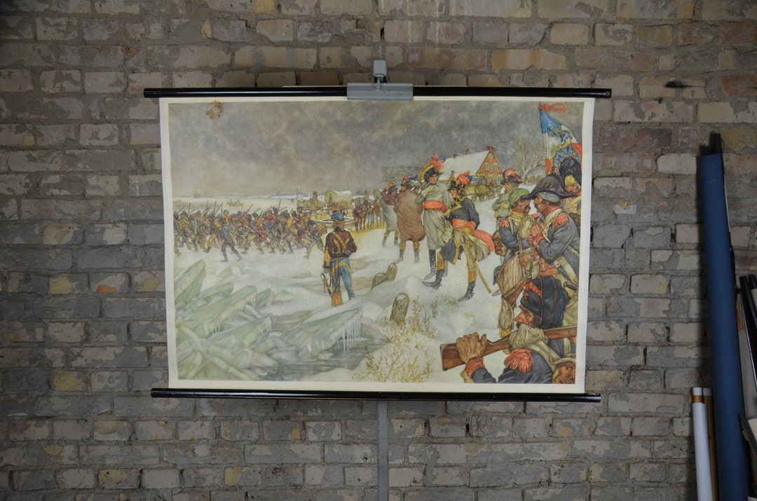 French Troops Cross the Rhine, Napoleonic Wars: Original Vintage 1960s ...