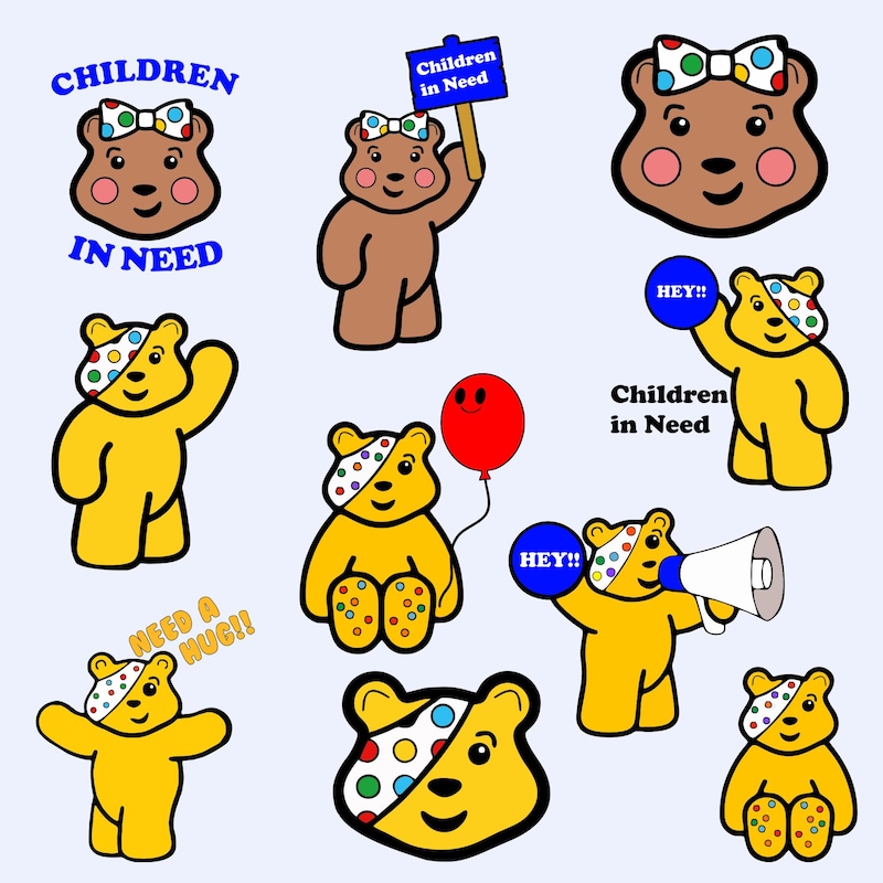 Pudsey Bear Png - Etsy UK