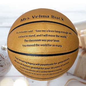 Custom Basketball You Can Add a Custom Message On. Gift From a Group or ...