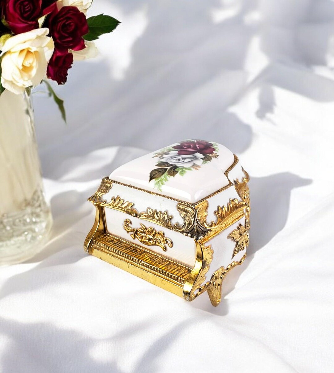 Vintage Willitts Grand Piano Music Box Trinket Dish - Etsy