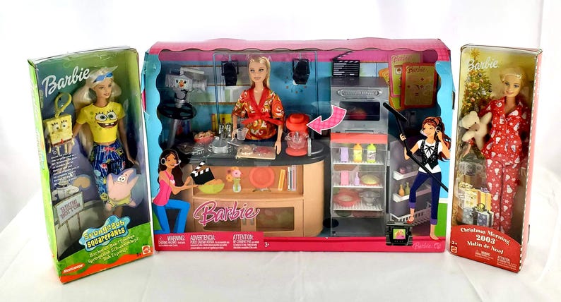 Vintage Barbie Doll: Spongebob, TV Chef, Christmas Morning (2002-2008 ...
