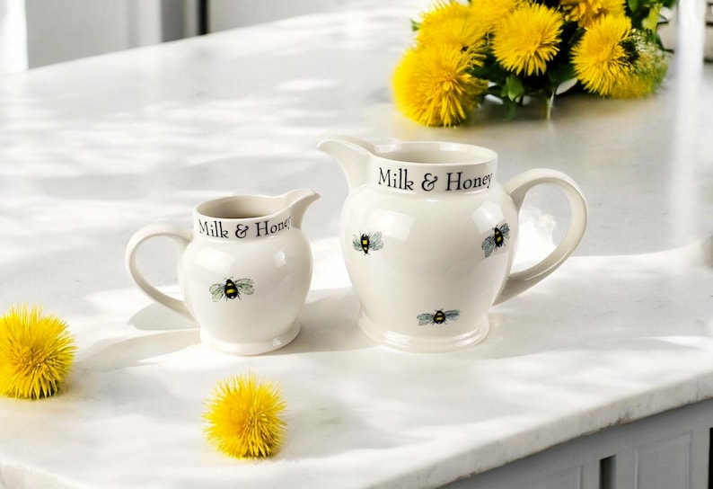 Vintage Arthur Wood Ceramic Milk & Honey Pitchers - Set of 2 - Etsy