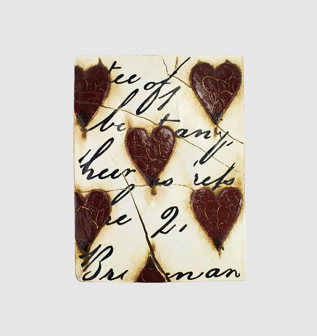 Vintage Sid Dickens Memory Blocks - Red Heart With Script T-01 (retired ...