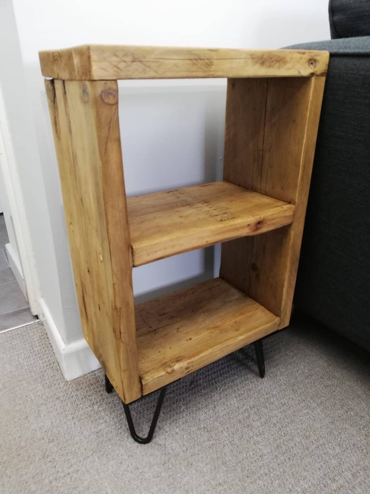 Small Rustic Reclaimed Bookshelf / Bedside Storage with | Etsy