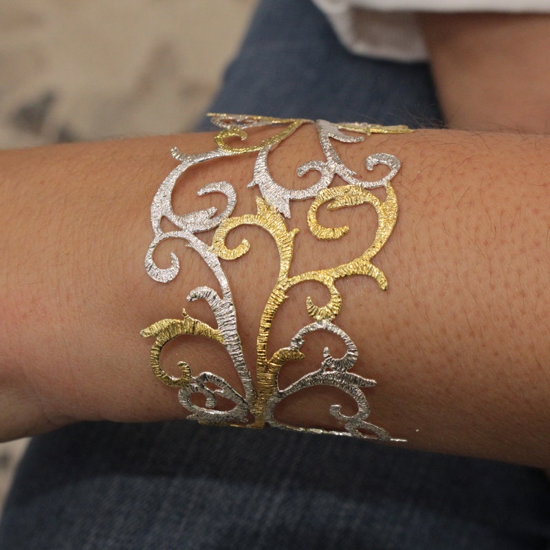 Floral Cuff Bracelet - Etsy
