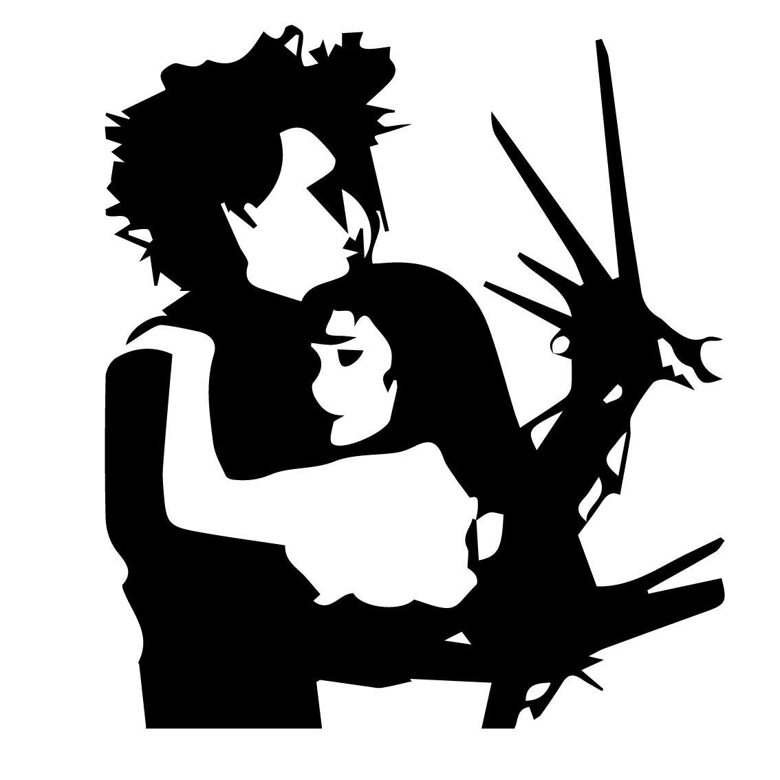 Edward Scissorhands Pumpkin Stencil