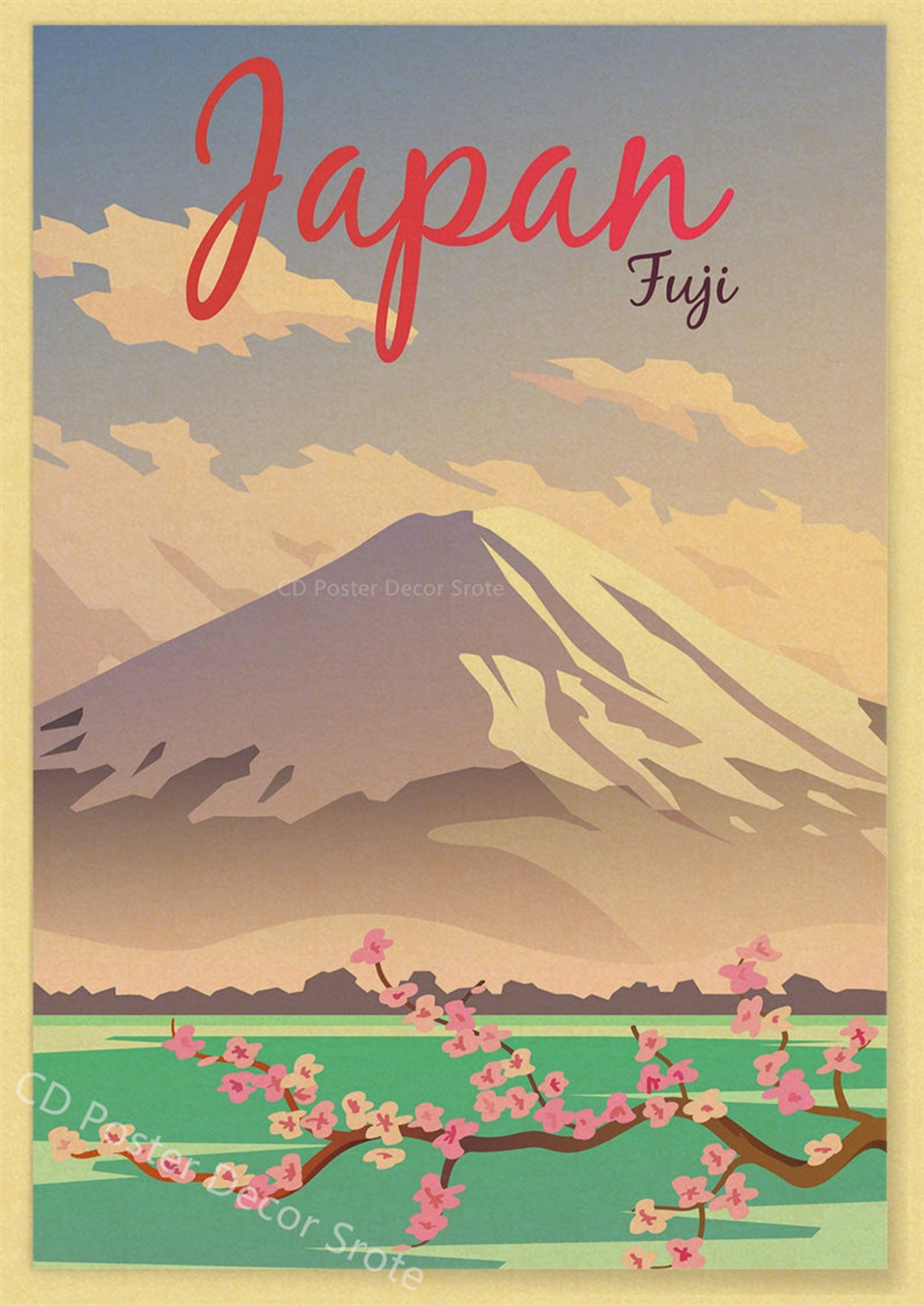 Japan Vintage Poster Beautiful Vintage Holiday Poster Quality - Etsy