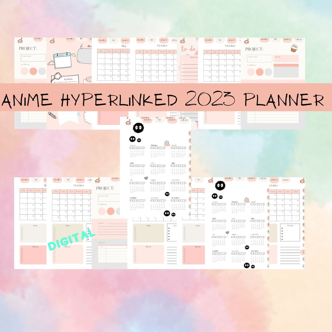 Anime Planner, Hyperlinked 2023 Planner , Cute Planner,goodnotes ...