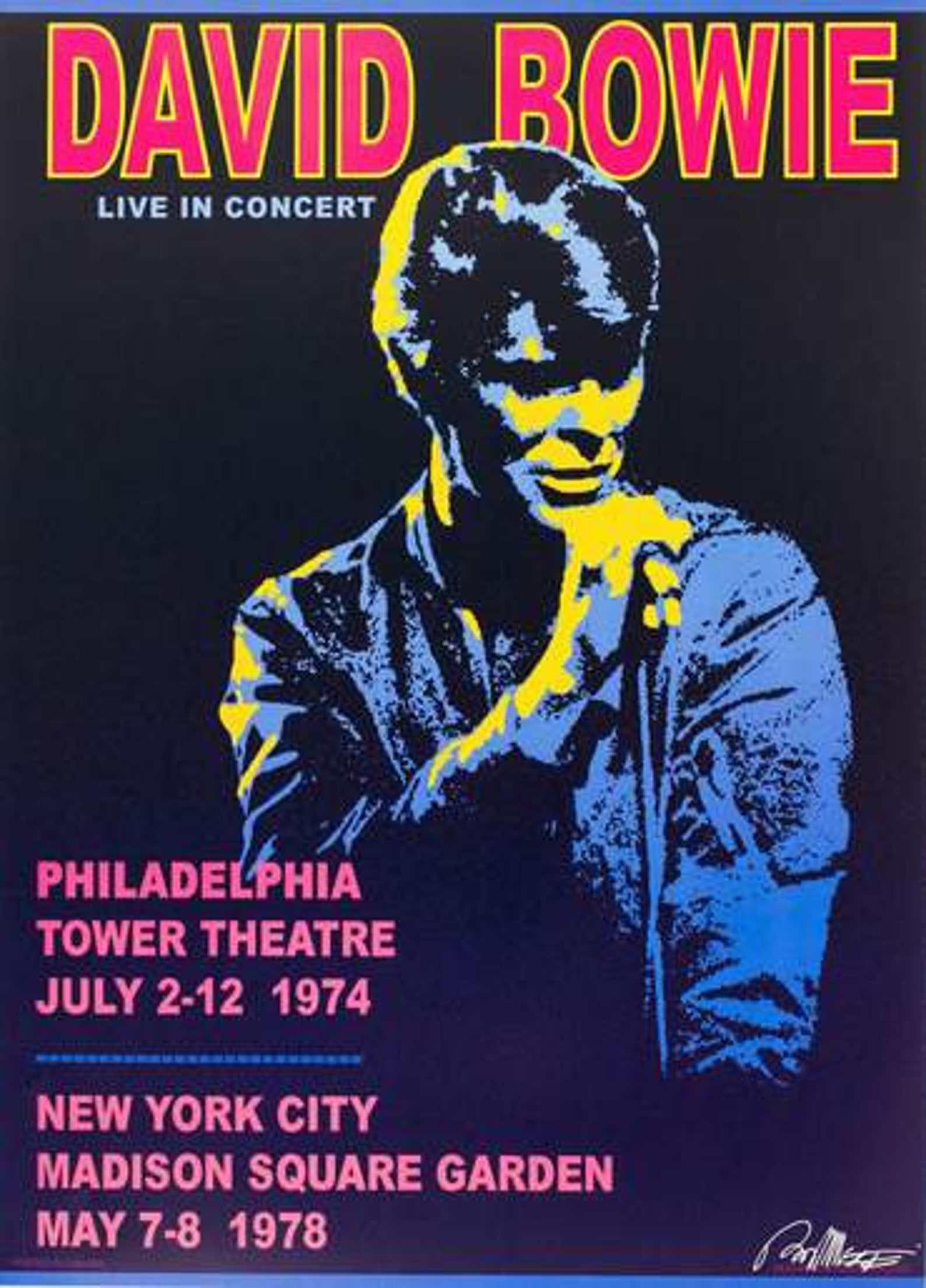 David Bowie Concert Poster High Resolution Image for Printing - Etsy