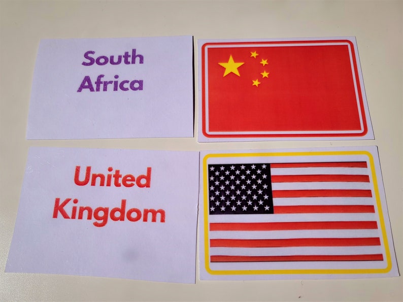 198 World Flags, Educational Flashcards, Printable Flashcards ...