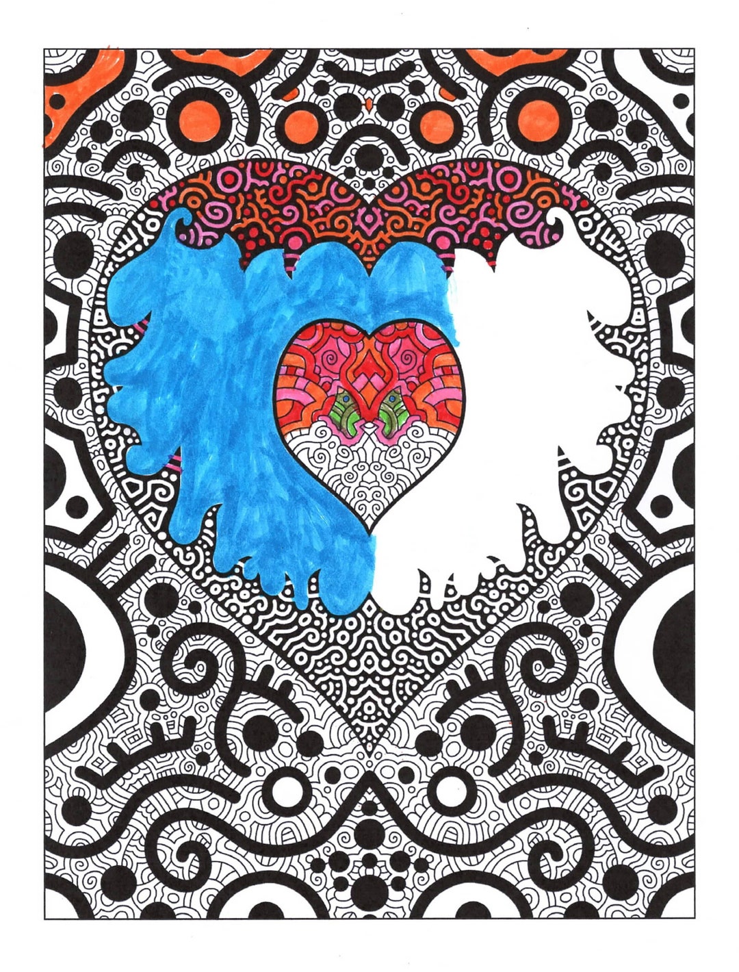 25 Pages Full of Hearts | Coloring Pages (#51-75) | Doodle2day ...