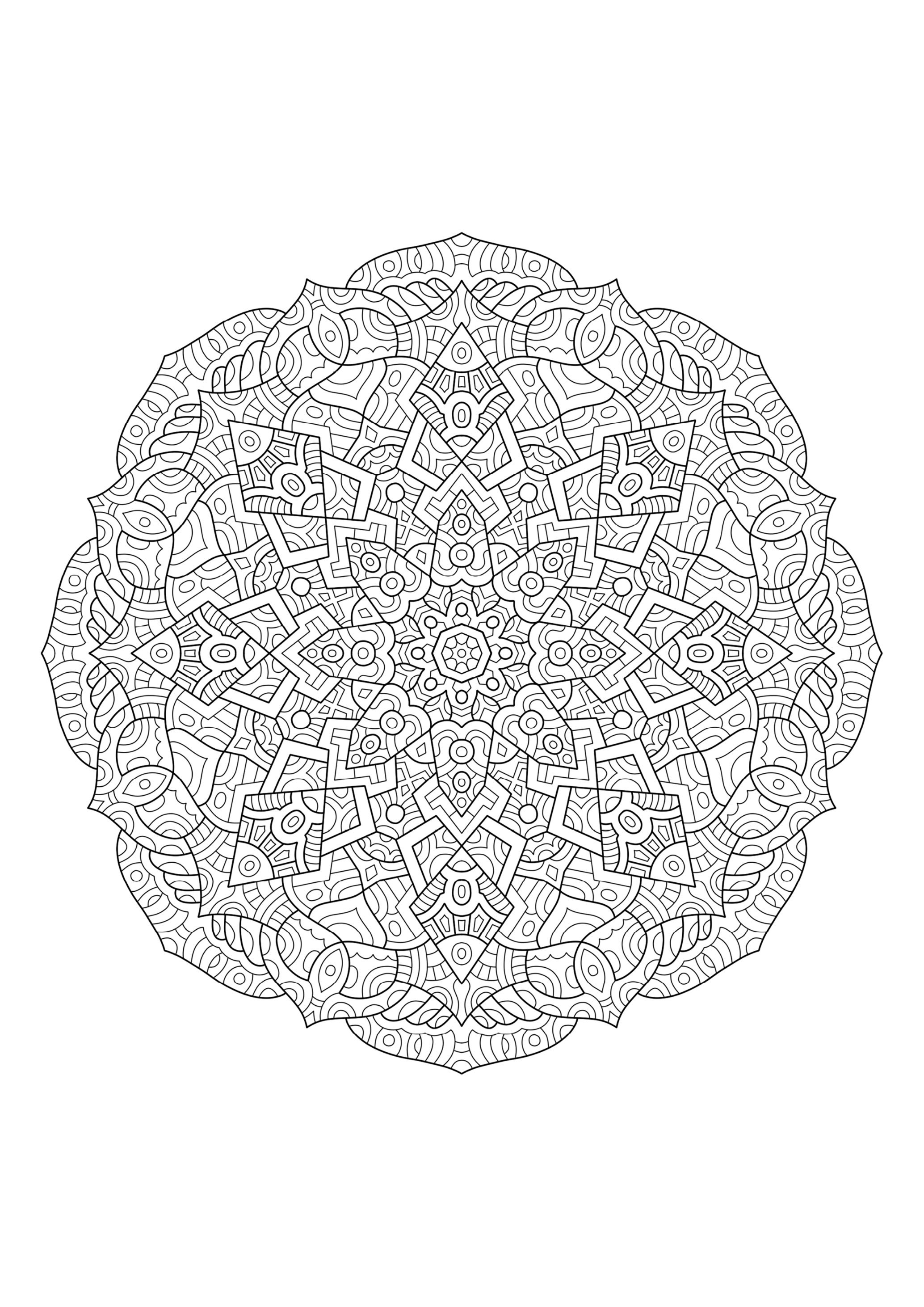 20 Pages With Intricate Mandalas | Coloring Pages (#1-20) | Doodle2day ...
