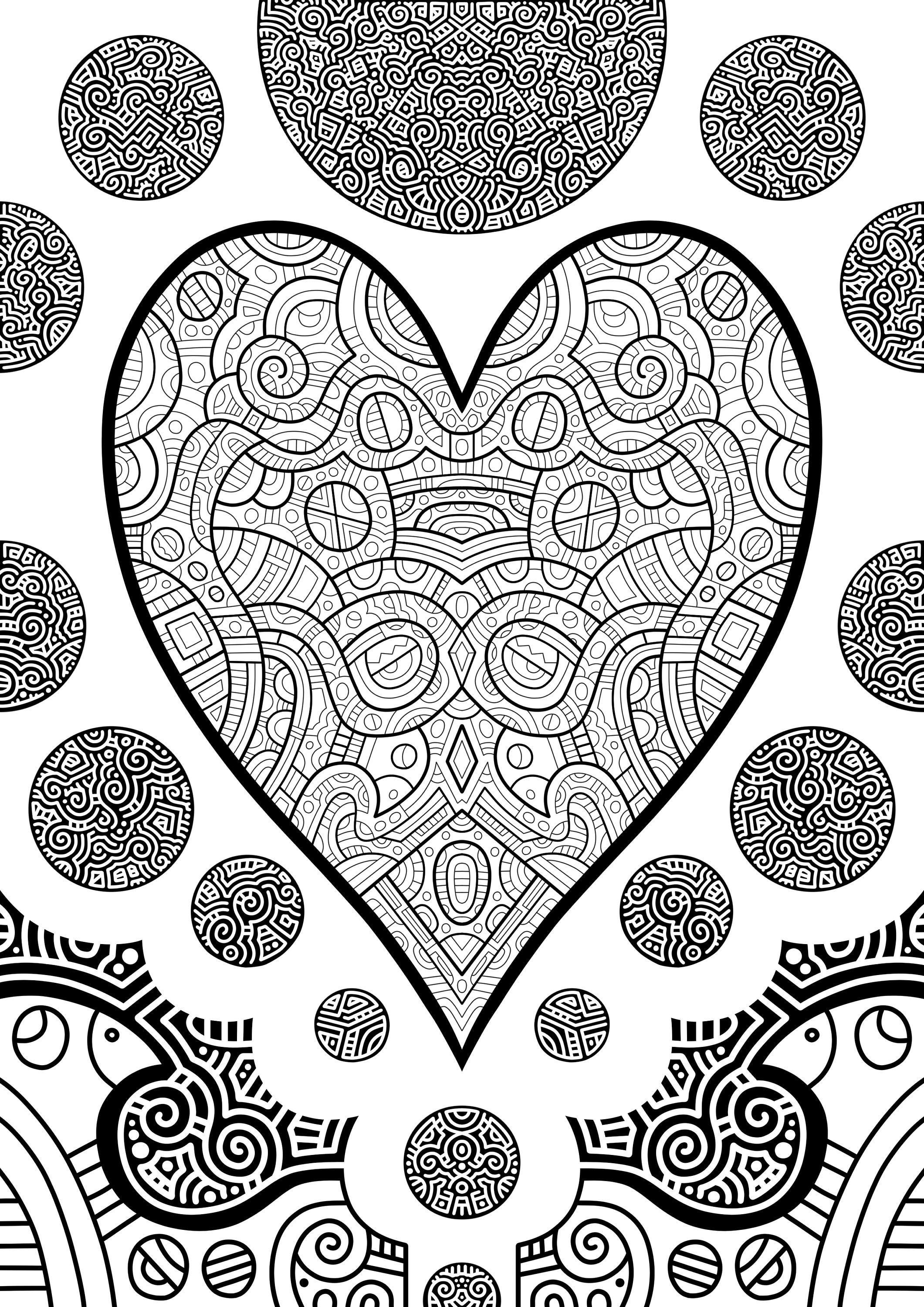 25 Pages Full of Hearts | Coloring Pages (#101-125) | Doodle2day ...