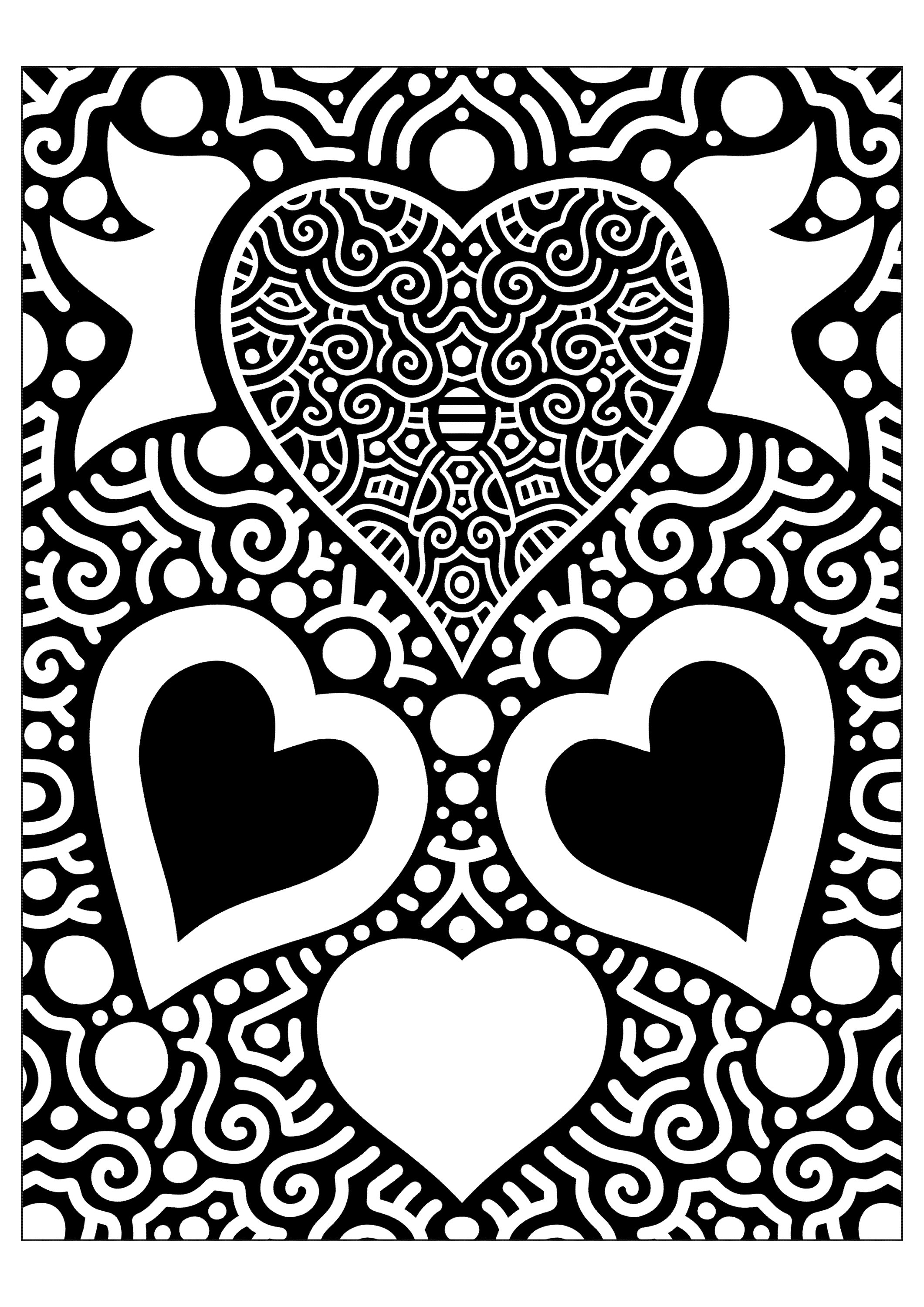 25 Pages Full of Hearts | Coloring Pages (#76-100) | Doodle2day ...