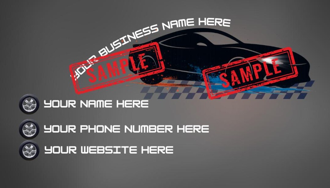Car Detailing Business Card Template Fancy - Etsy