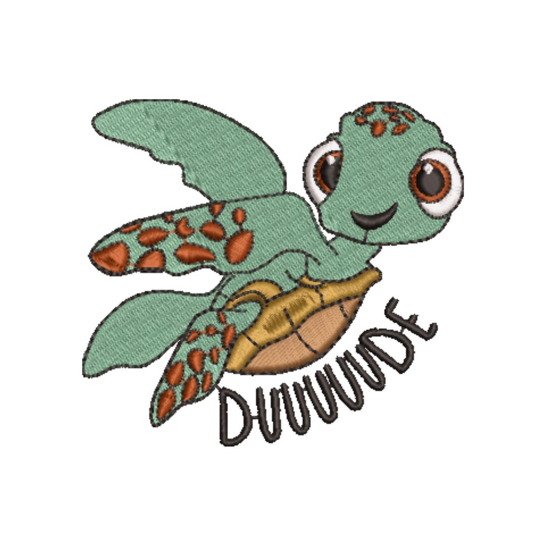 Finding Nemo Embroidery Design, Turtle Embroidery Design, Embroidery ...