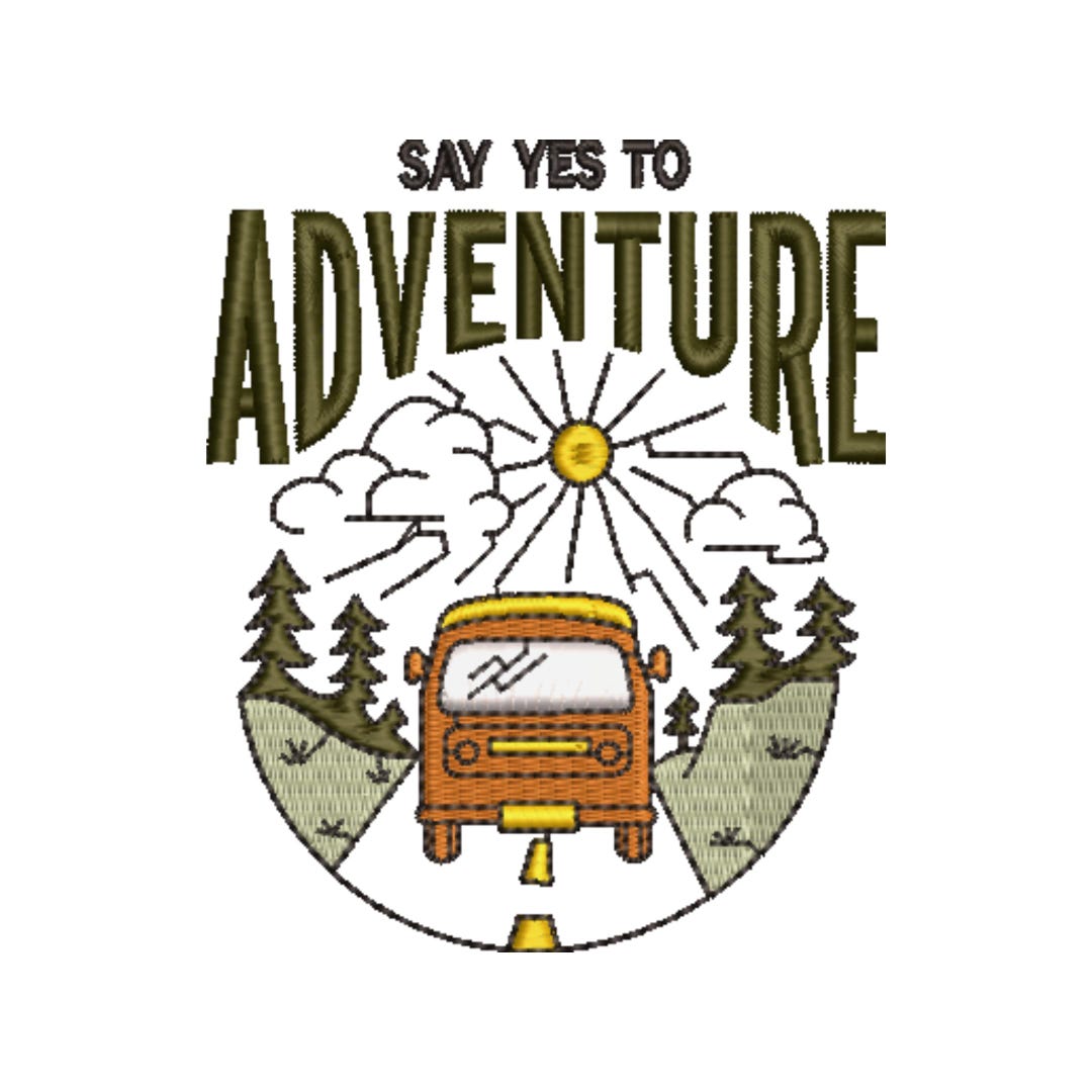 Adventure Embroidery Design, Embroidery Design File for Sweatshirt and ...