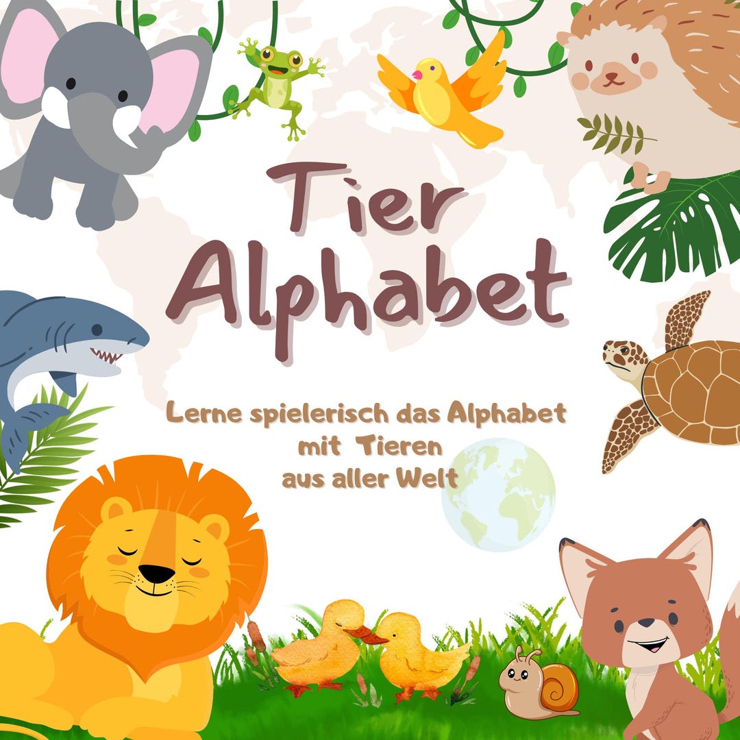 Alphabet | Learn the Alphabet Playfully | Animal Alphabet | Digital Learning Book | Digital - Etsy