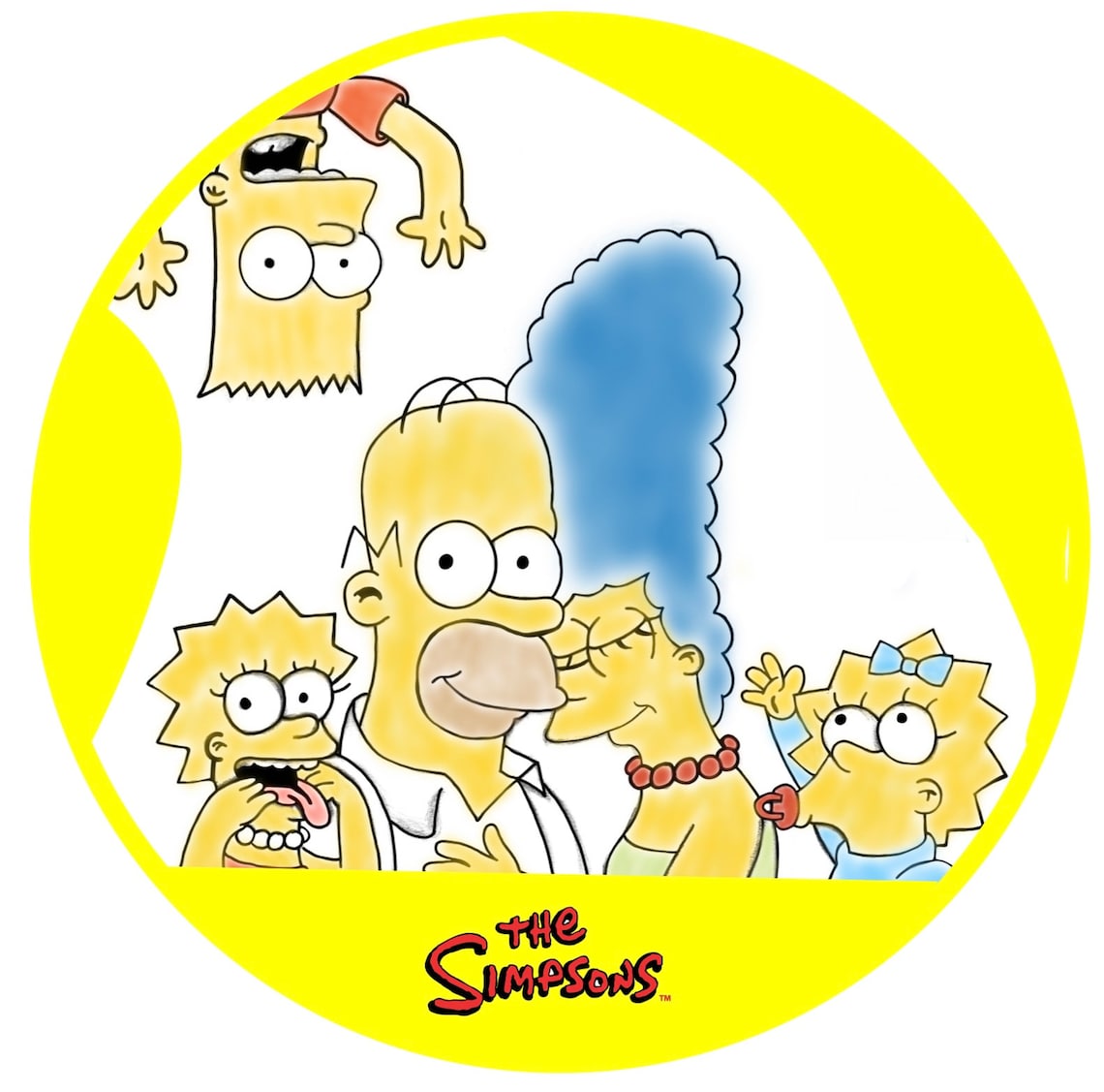 The Simpsons Sticker Label Sticker 5 x 5 cm. 2 Inches 120 | Etsy