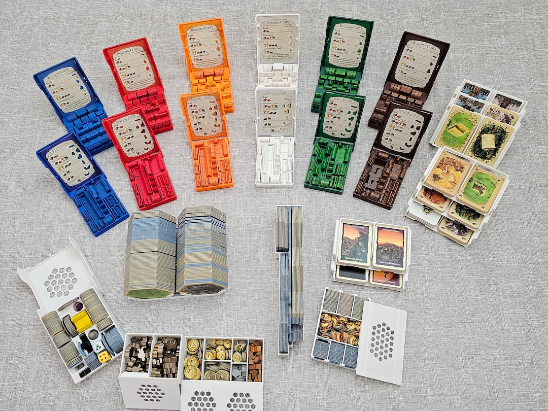 Organizer for Catan and 4 Expansions and Extensions, Seafarers, Cities ...
