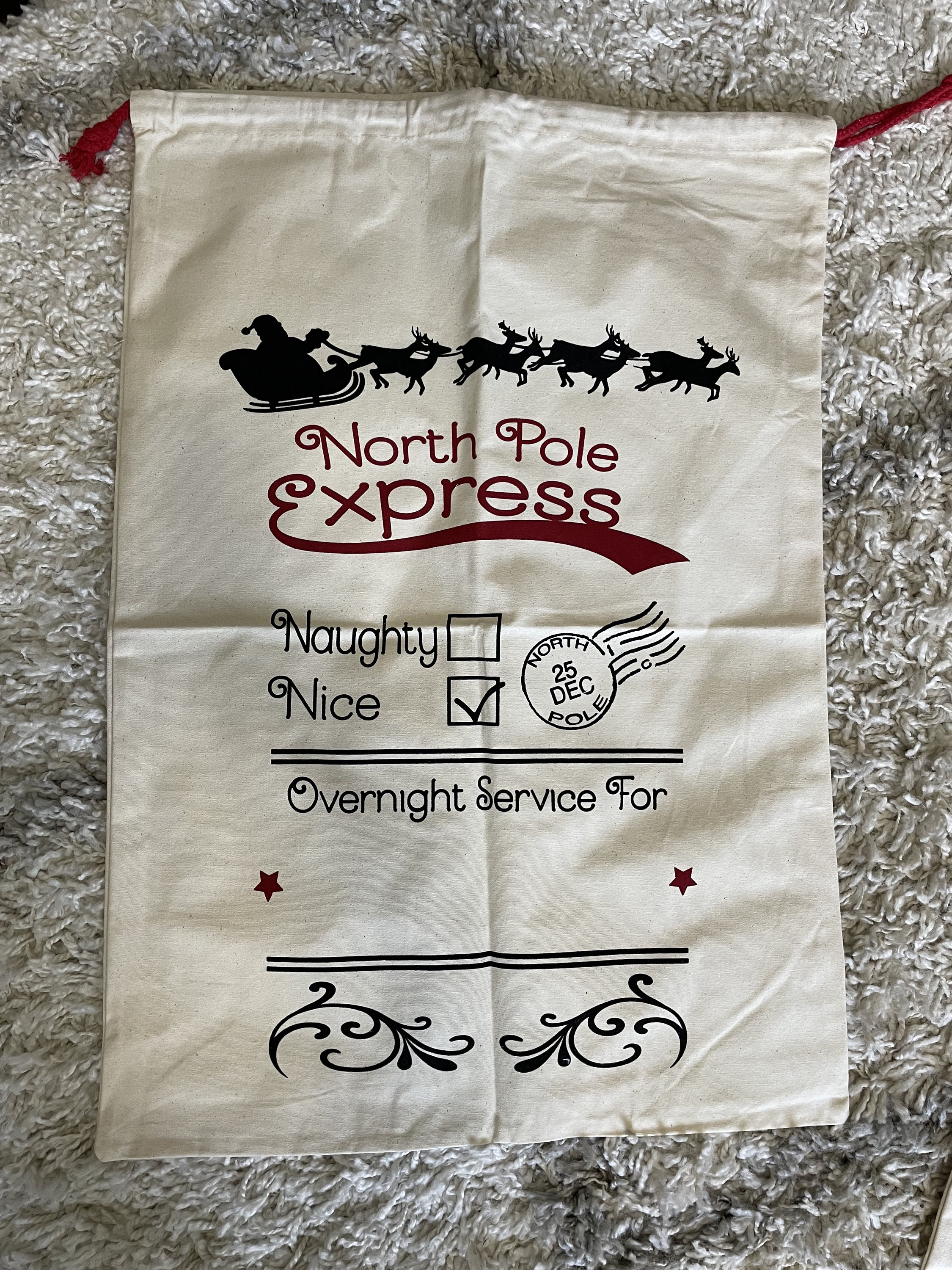 Personalized Santa Sack, Christmas Santa Sack for Kids, Custom Canvas ...
